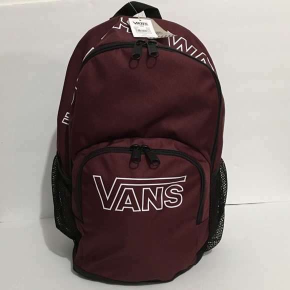 Vans | Bags | Vans Laptop Backpack Maroon And Black 8 Inch | Poshmark